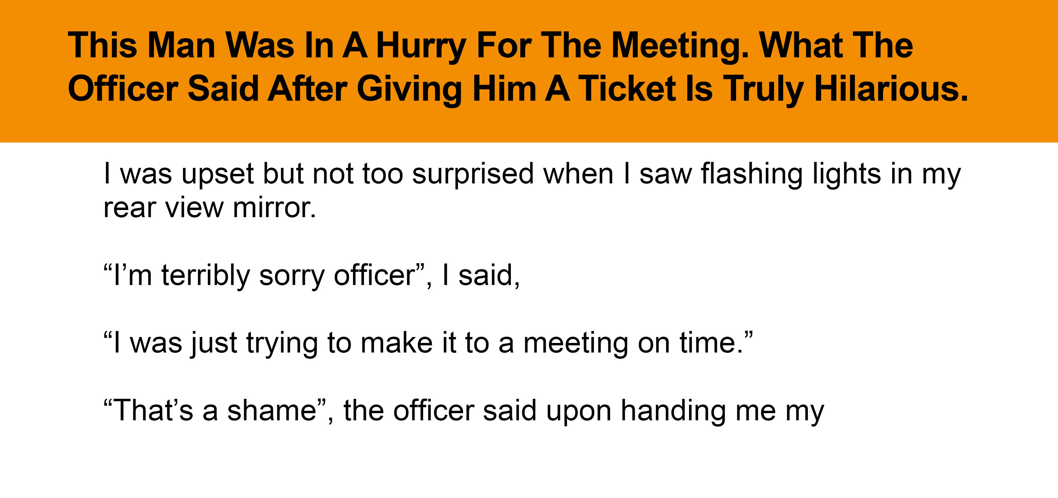 This Man Was In A Hurry For The Meeting.