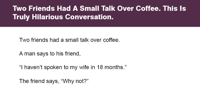 Two Friends Had A Small Talk Over Coffee.