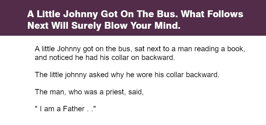 A Little Johnny Got On The Bus.