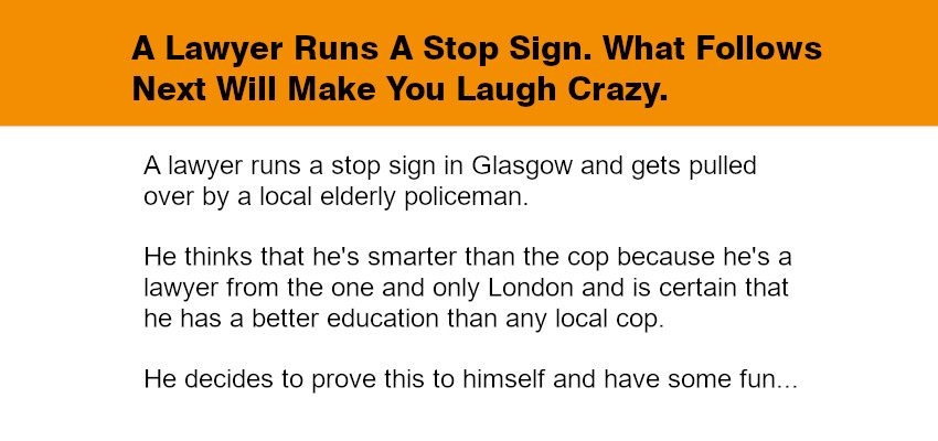 A Lawyer Runs A Stop Sign