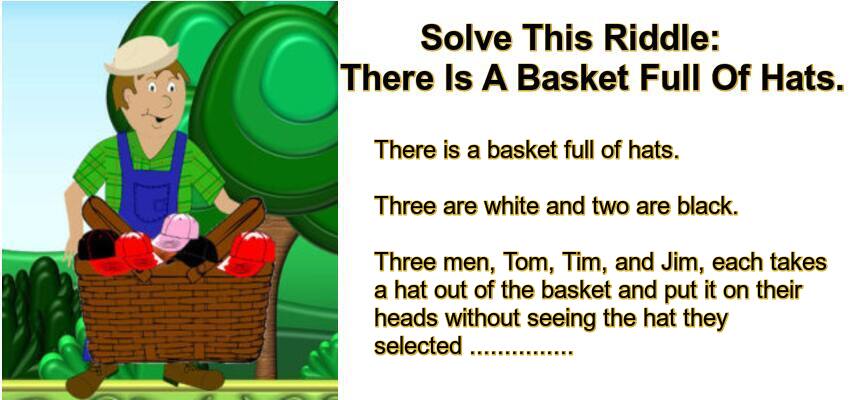 Solve This Riddle: There Is A Basket Full Of Hats.