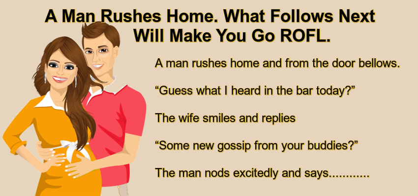 A Man Rushes Home.