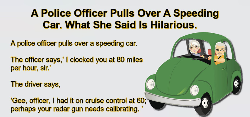 A Police Officer Pulls Over A Speeding Car