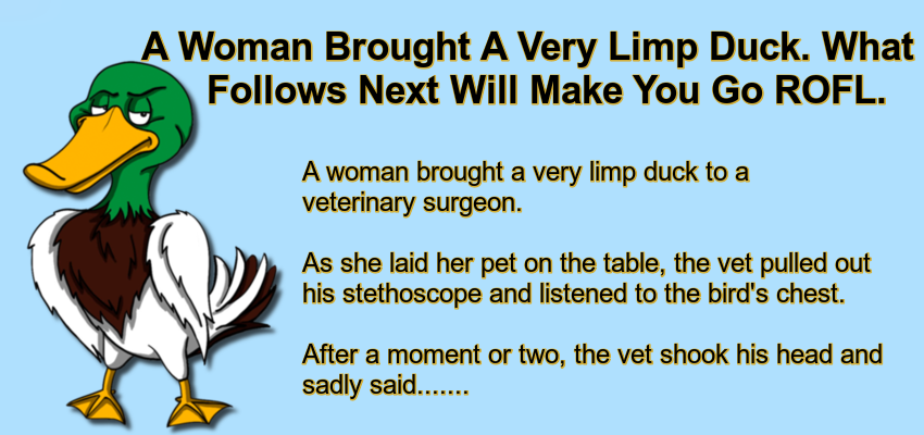 A Woman Brought A Very Limp Duck.