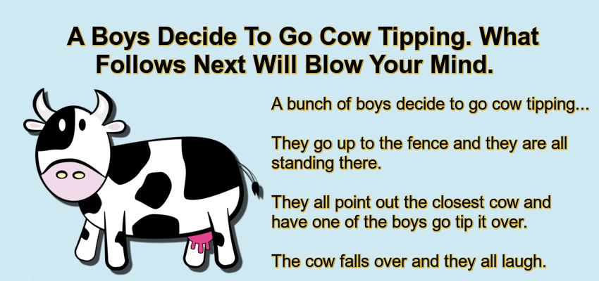 A Boys Decide To Go Cow Tipping.