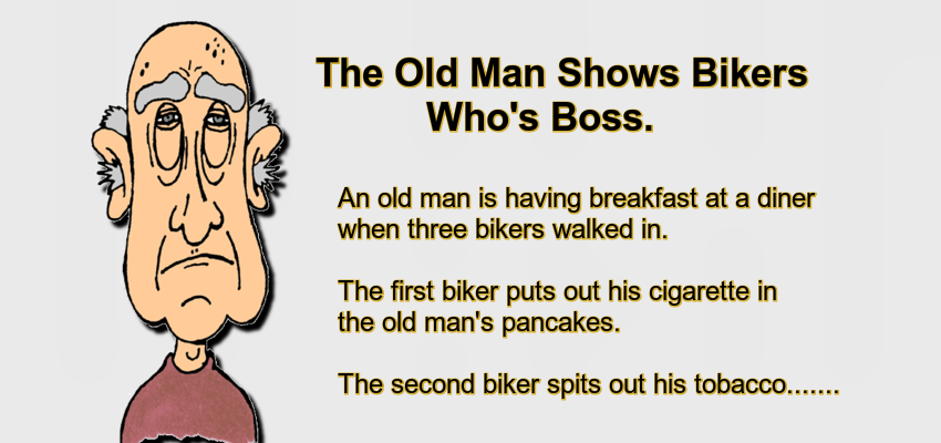 The Old Man Shows Bikers Who's Boss.