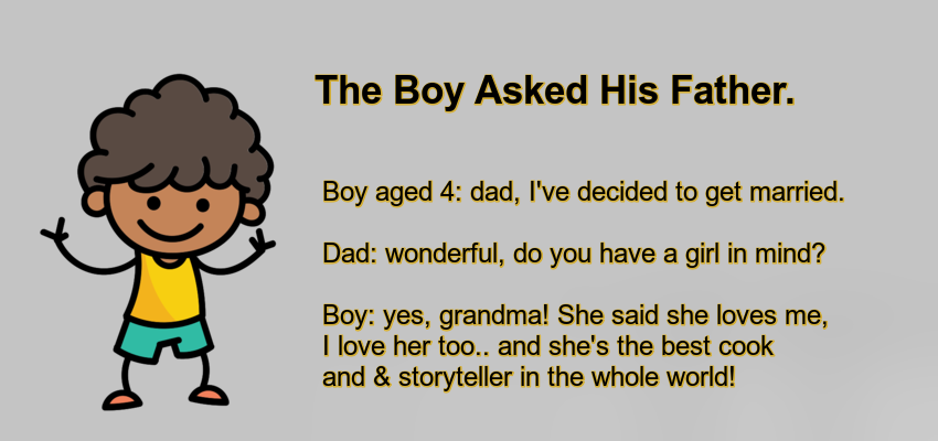 The Boy Asked His Father.