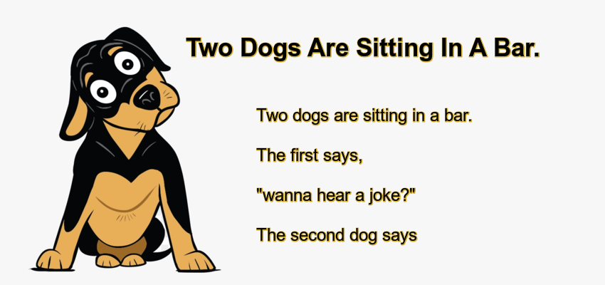 Two Dogs Are Sitting In A Bar.