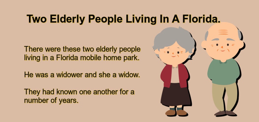 Two Elderly People Living In A Florida.