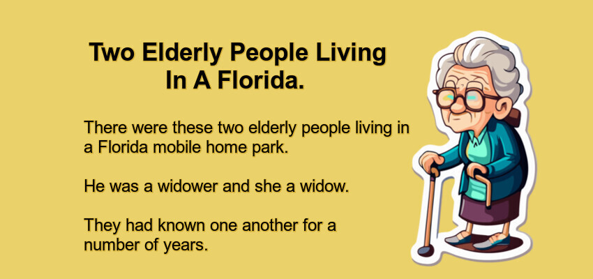 Two Elderly People Living In A Florida.