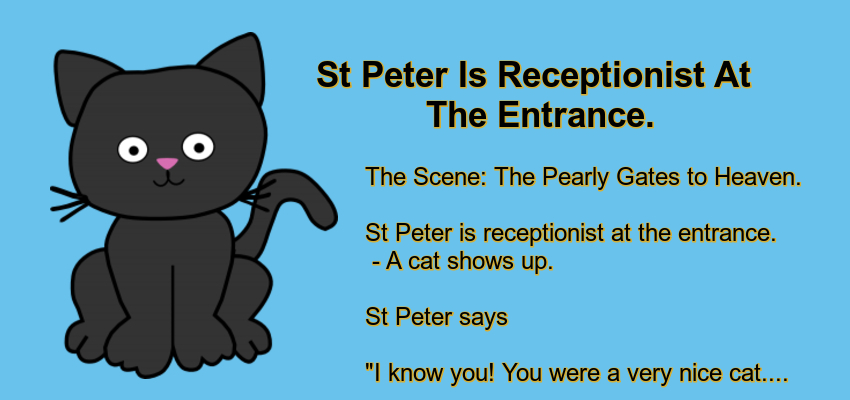 St Peter Is Receptionist At The Entrance.