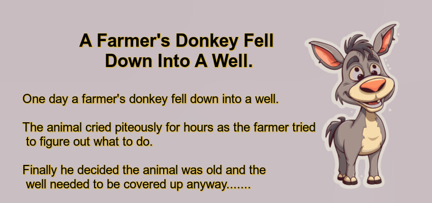 A Farmer's Donkey Fell Down Into A Well.