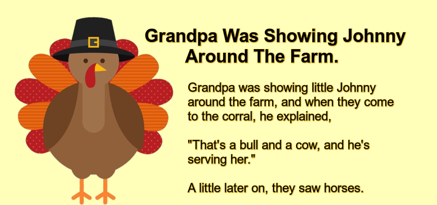 Grandpa Was Showing Johnny Around The Farm.