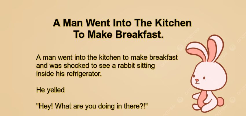A Man Went Into The Kitchen To Make Breakfast.