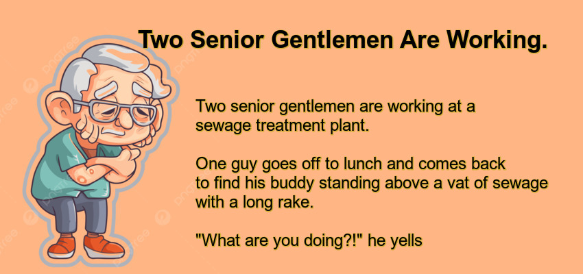 Two Senior Gentlemen Are Working.