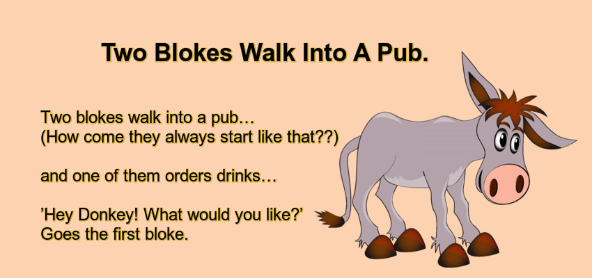 Two Blokes Walk Into A Pub.