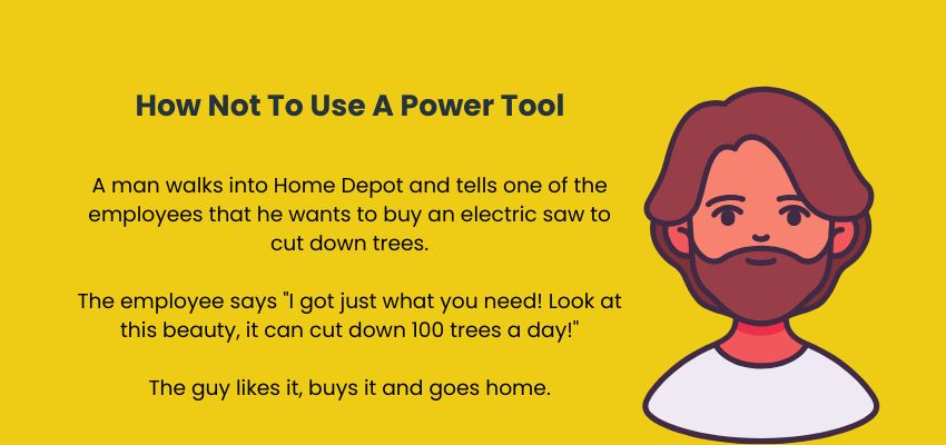 How Not To Use A Power Tool